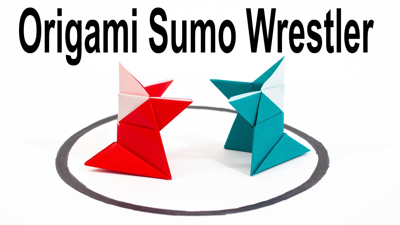 Origami Sumo Wrestler Tutorial (Traditional) - YouTube