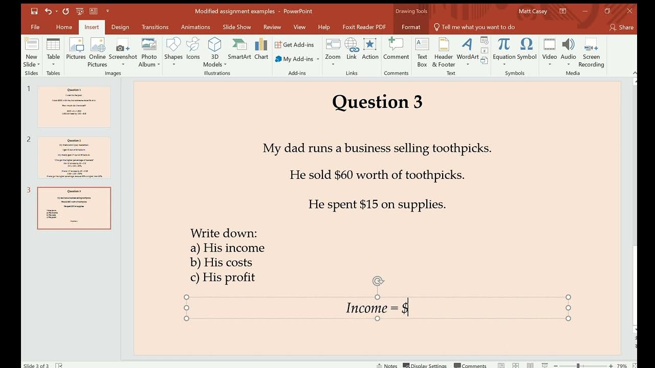 Modified Assignment - Question 3 - YouTube