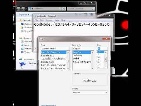 Windows 7 God Mode - YouTube