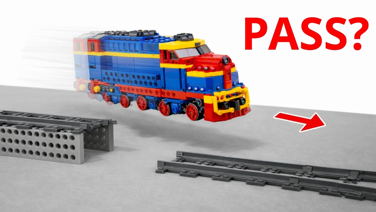 LEGO Technic Train Jumps Over a Broken Track – Will It Clear the Gap ...