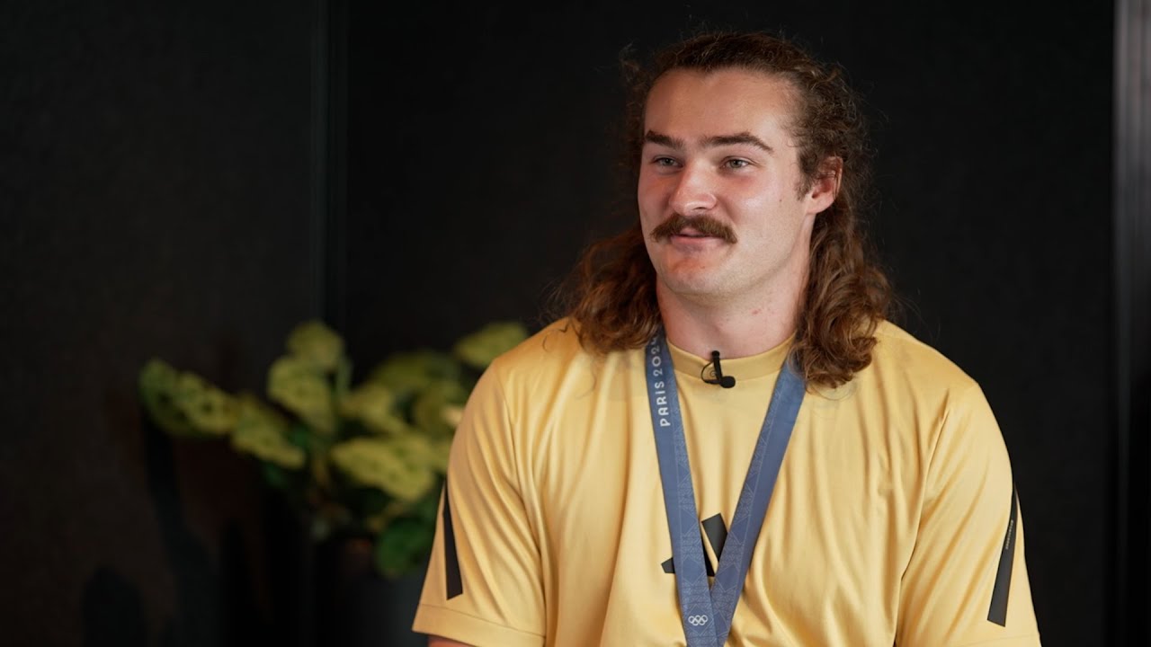 Olympic hammer thrower Ethan Katzberg on being called 'Thor' - YouTube