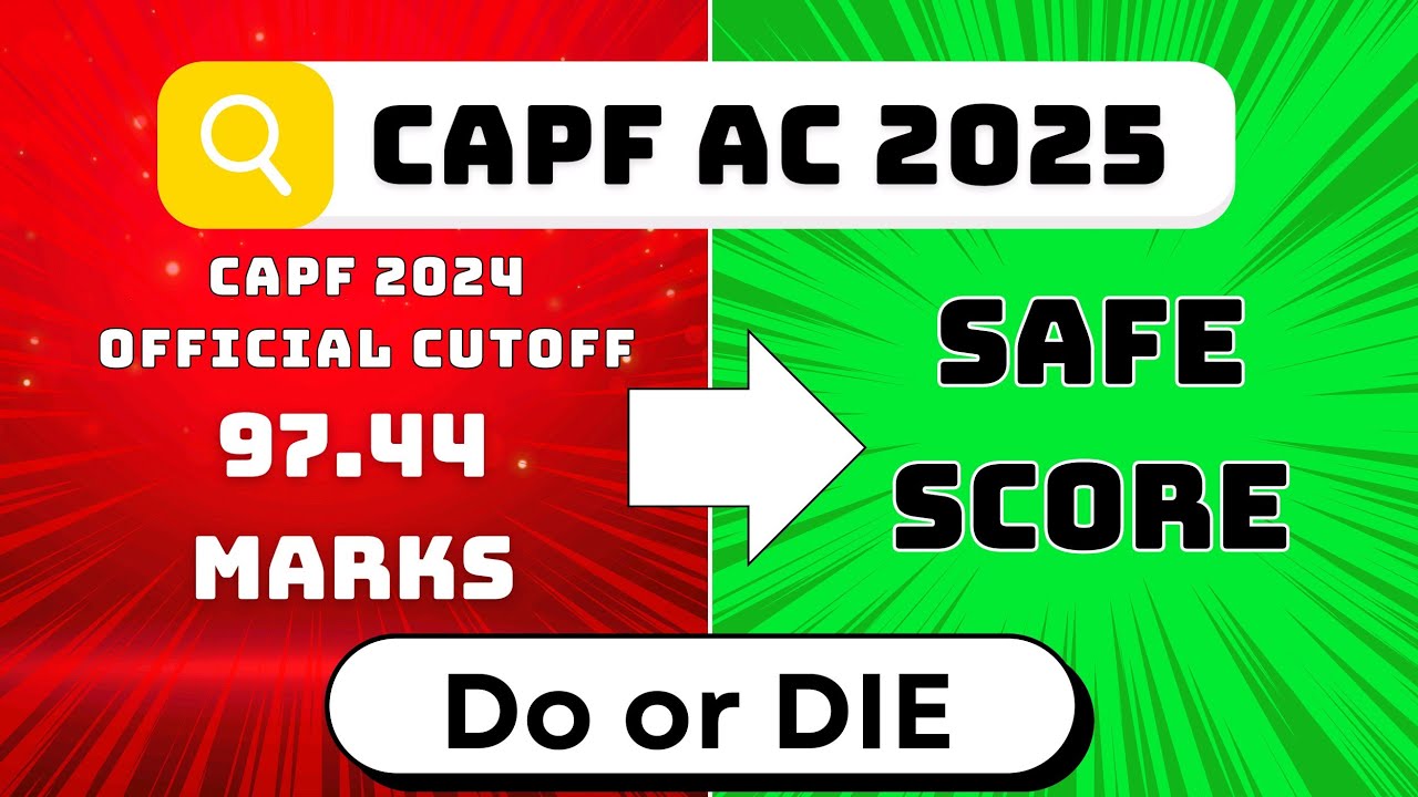 Capf AC 2025 Safe Score | Capf AC 2024 Paper 1 + Paper 2 Official ...