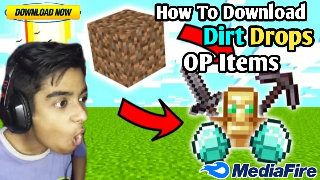 How To Download Dirt Drops OP Items in minecraft || Albedo OP || - YouTube