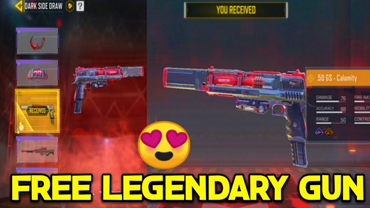 I GOT *FREE* .50GS CALAMITY LEGENDARY GUN Cod Mobile | INSANE LUCKY IN ...