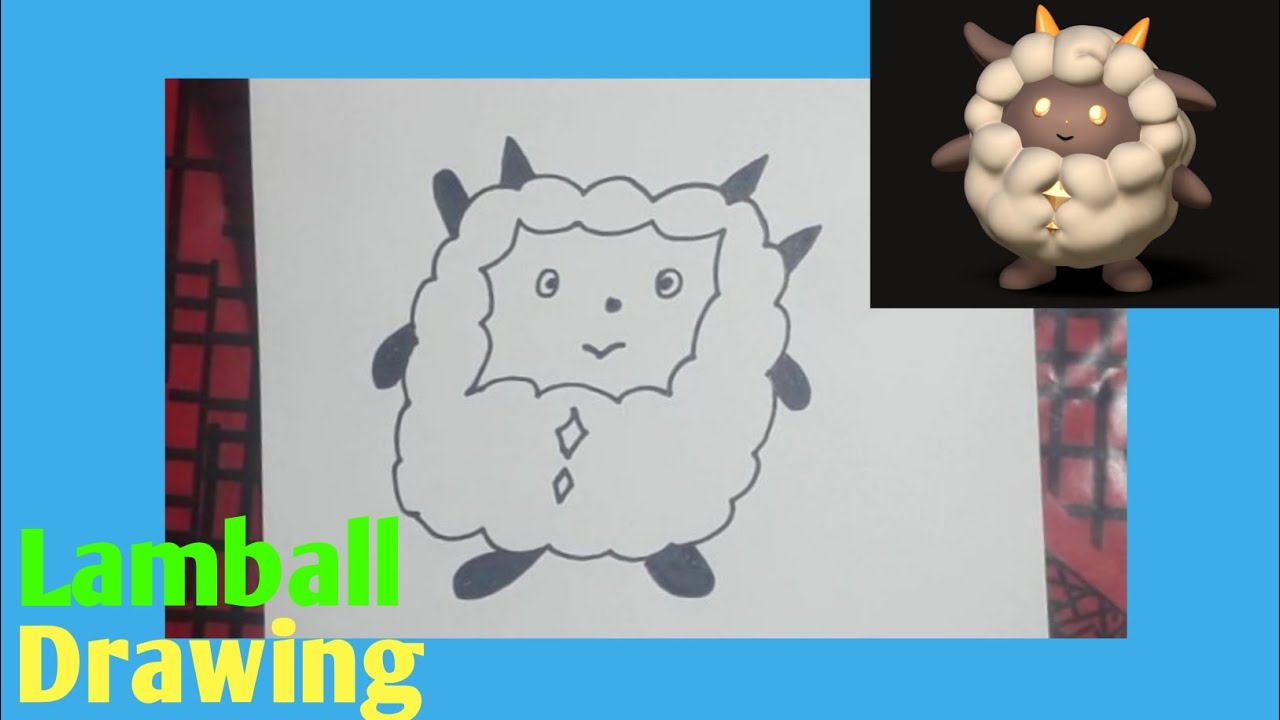 How To Draw Lamball Drawing From Palworld. - YouTube