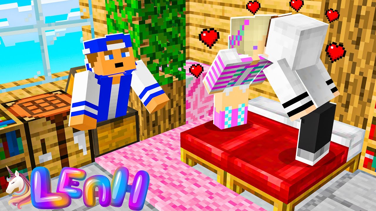 Little Leah's SLEEPOVER with her NEW BOYFRIEND.. Minecraft - YouTube