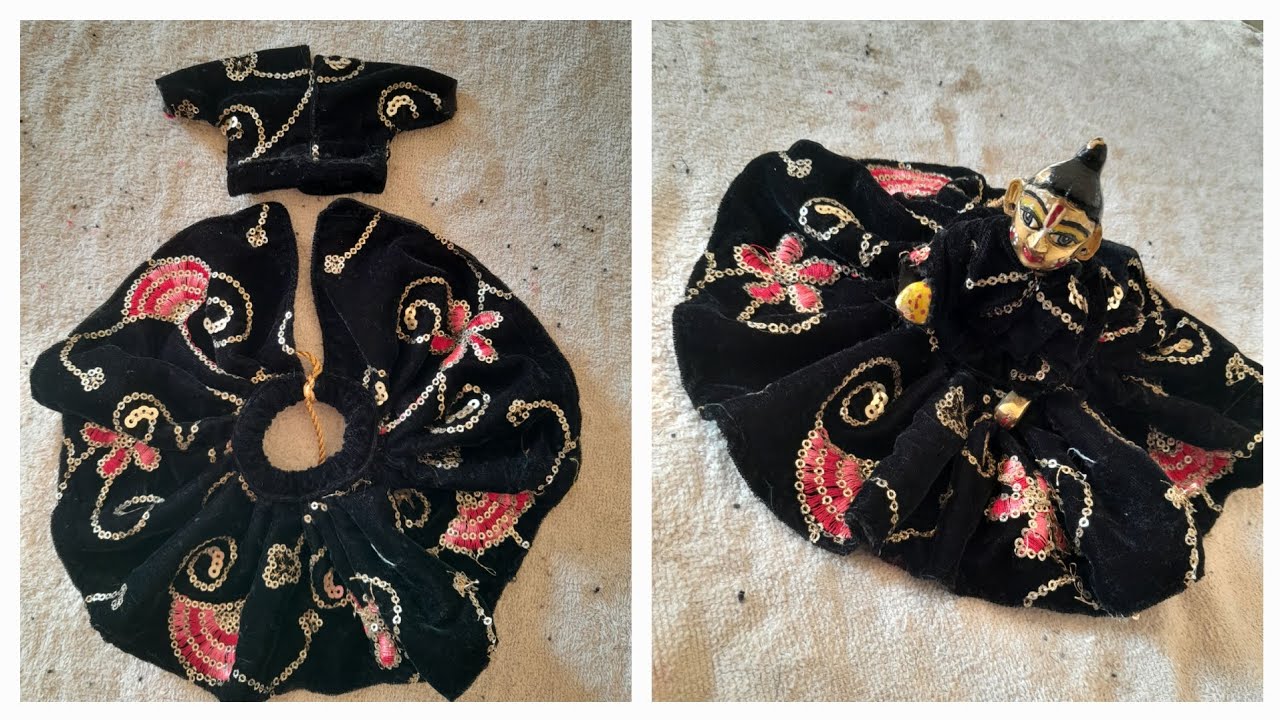 WINTER DRESS FOR LADDU GOPAL||FULL SLEEVE VELVET DRESS FOR LADDU GOPAL ...