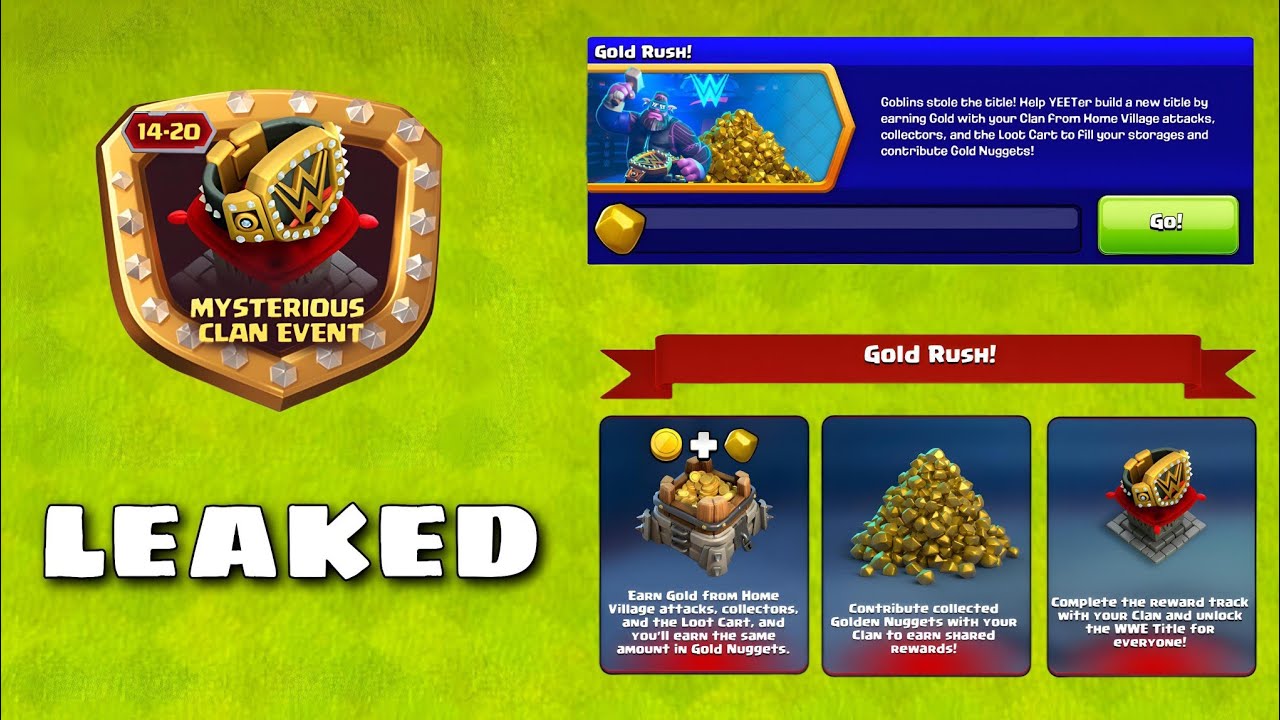 Clash of Clans GOLD RUSH Event Explained! Earn Gold, Win the WWE Title ...