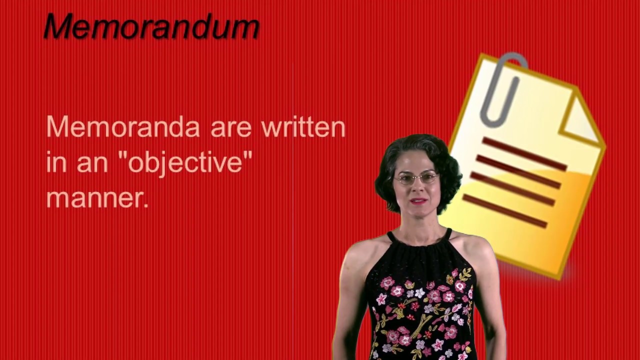 Unit #1, Video #1: Definition of "Memorandum" - YouTube