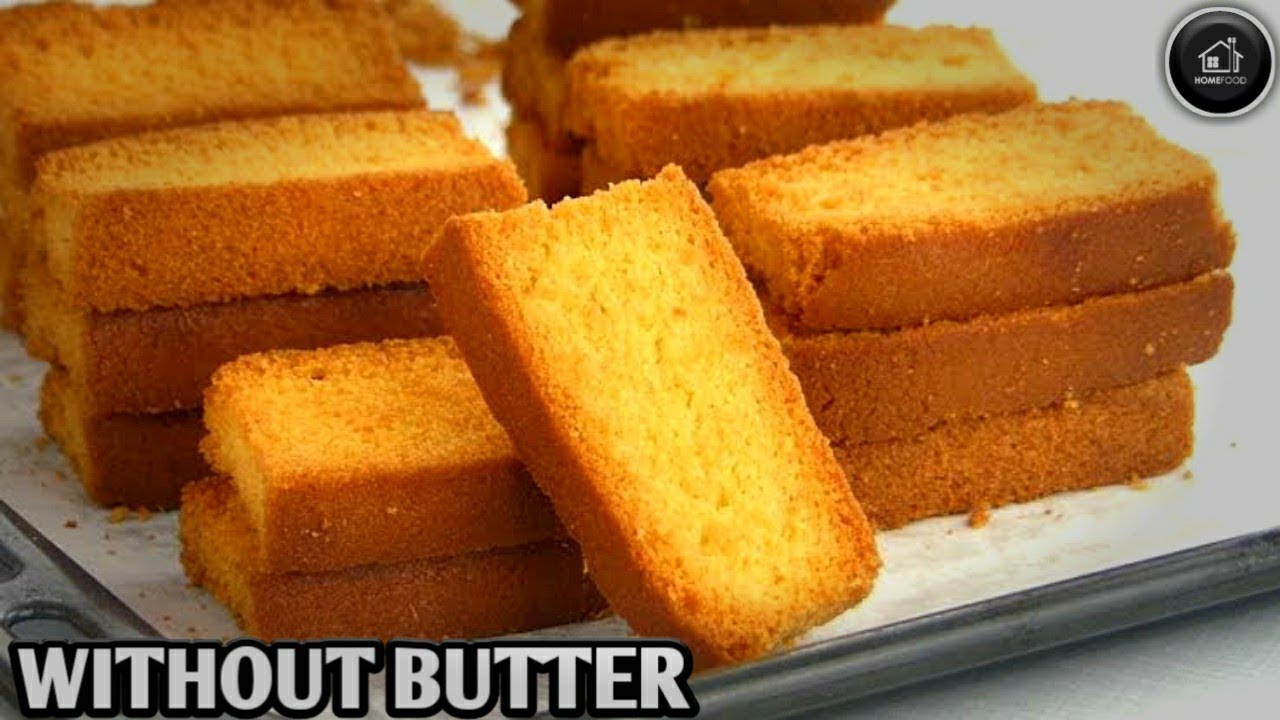 Bakery Style Cake Rusk Recipe Without Butter | Dry Cake Recipe | Cake ...