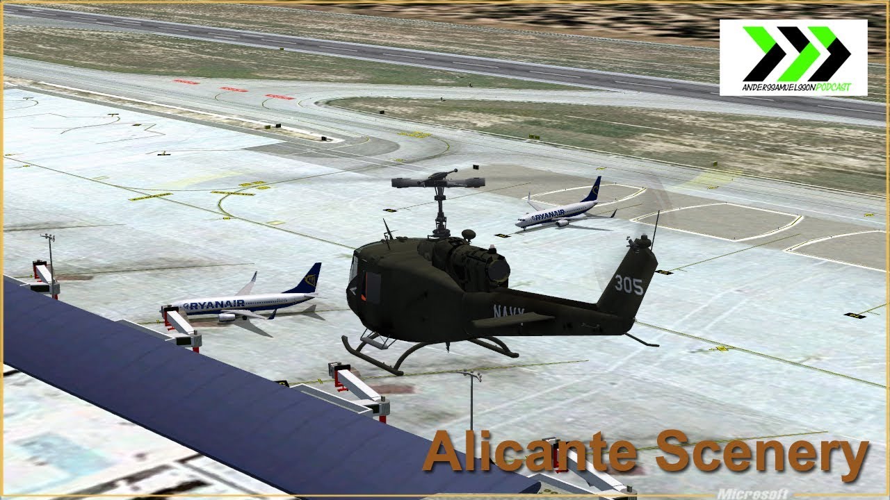 FS2004 - Alicante Freeware scenery - YouTube