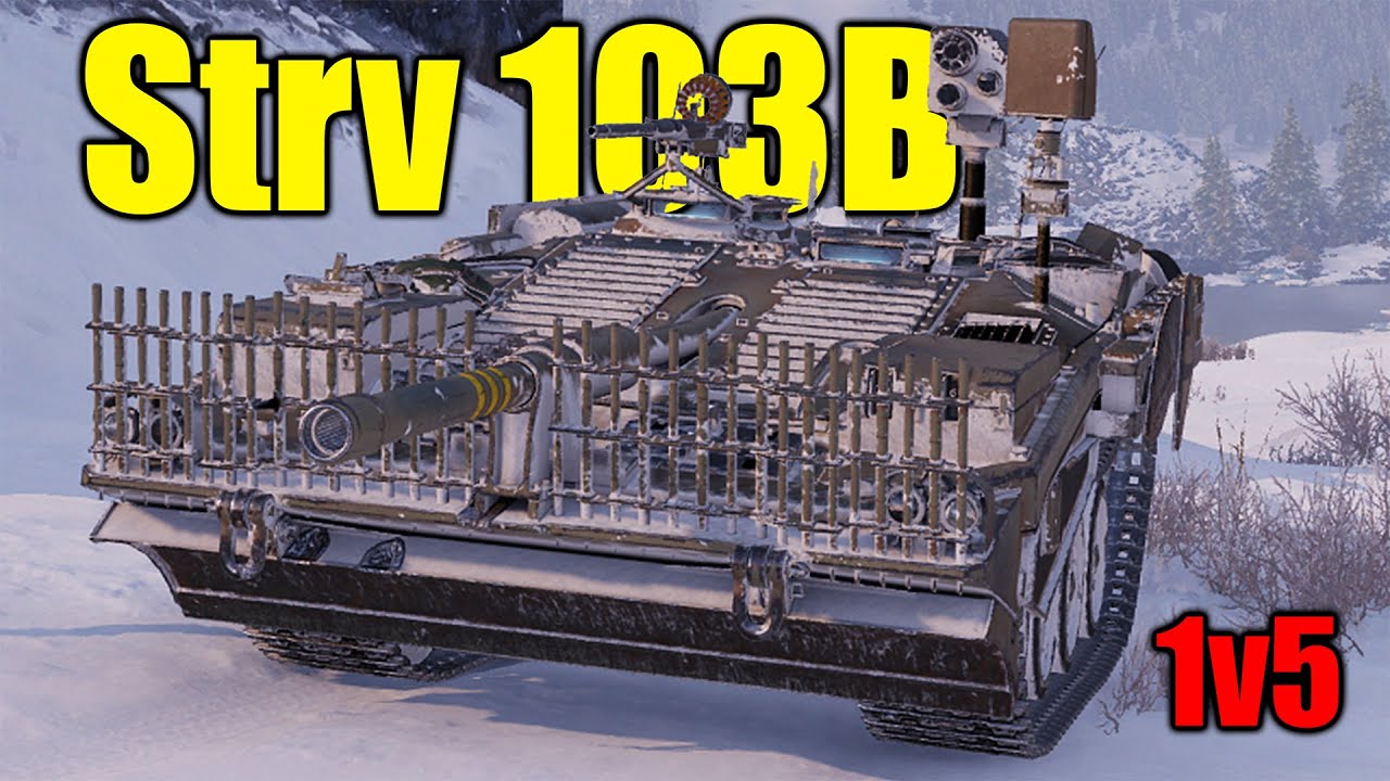 Strv 103B : 10K Damage & 10 Kills | 1 vs 5 | WoT Replay - YouTube