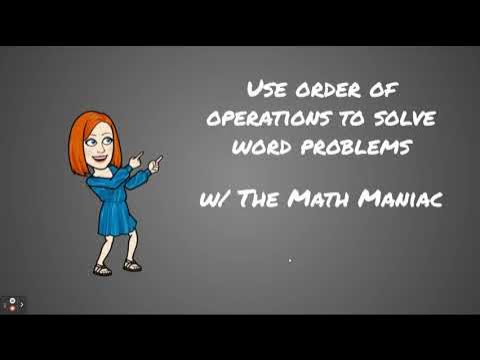 Use Order of Operations to Solve Word Problems - YouTube