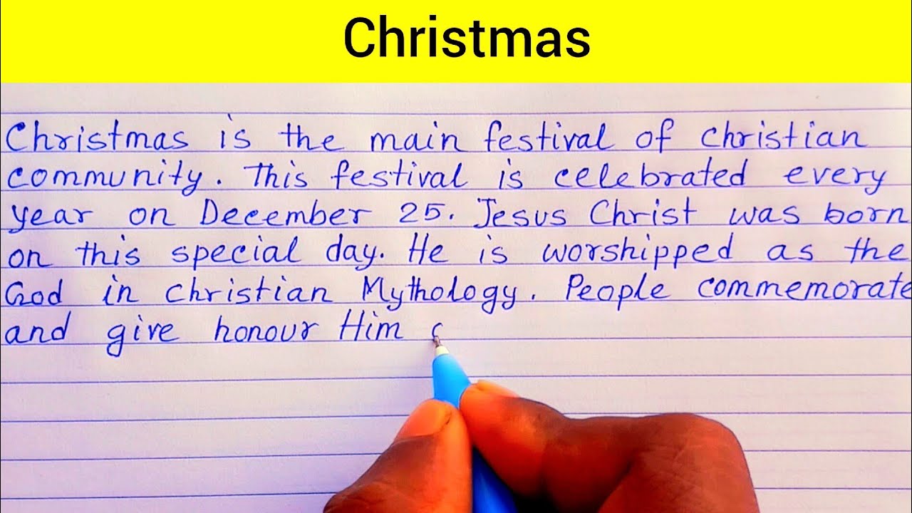 Christmas Essay || Essay on Christmas | Paragraph writing on Christmas ...