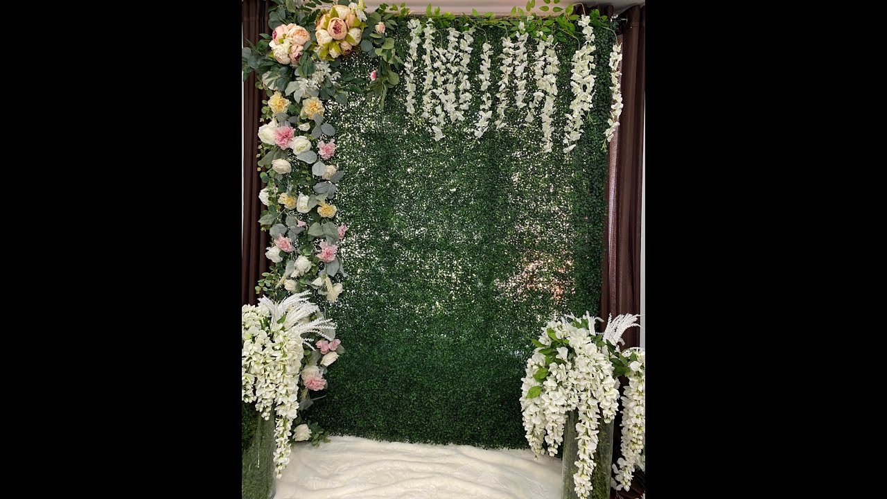 DIY Grass wall backdrop| Wedding Decoration| Baby Shower| Engagement ...