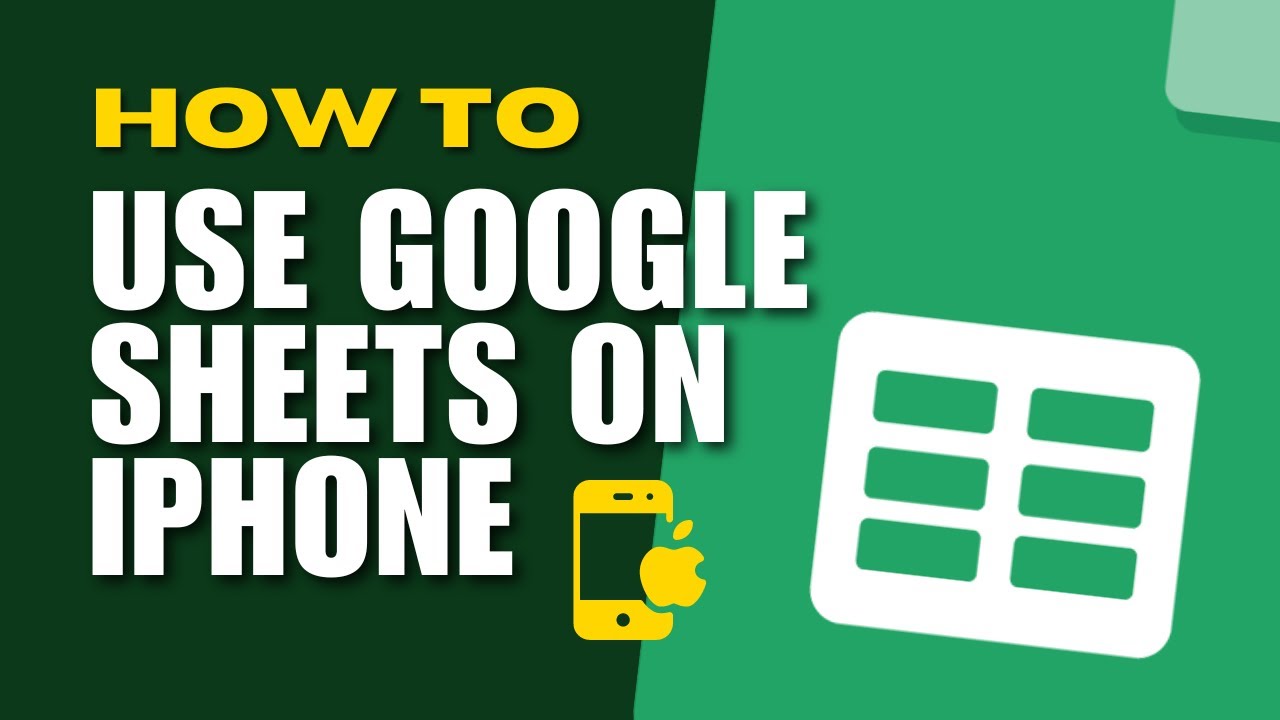 IN A MINUTE: How to Use Google Sheets on iPhone - YouTube