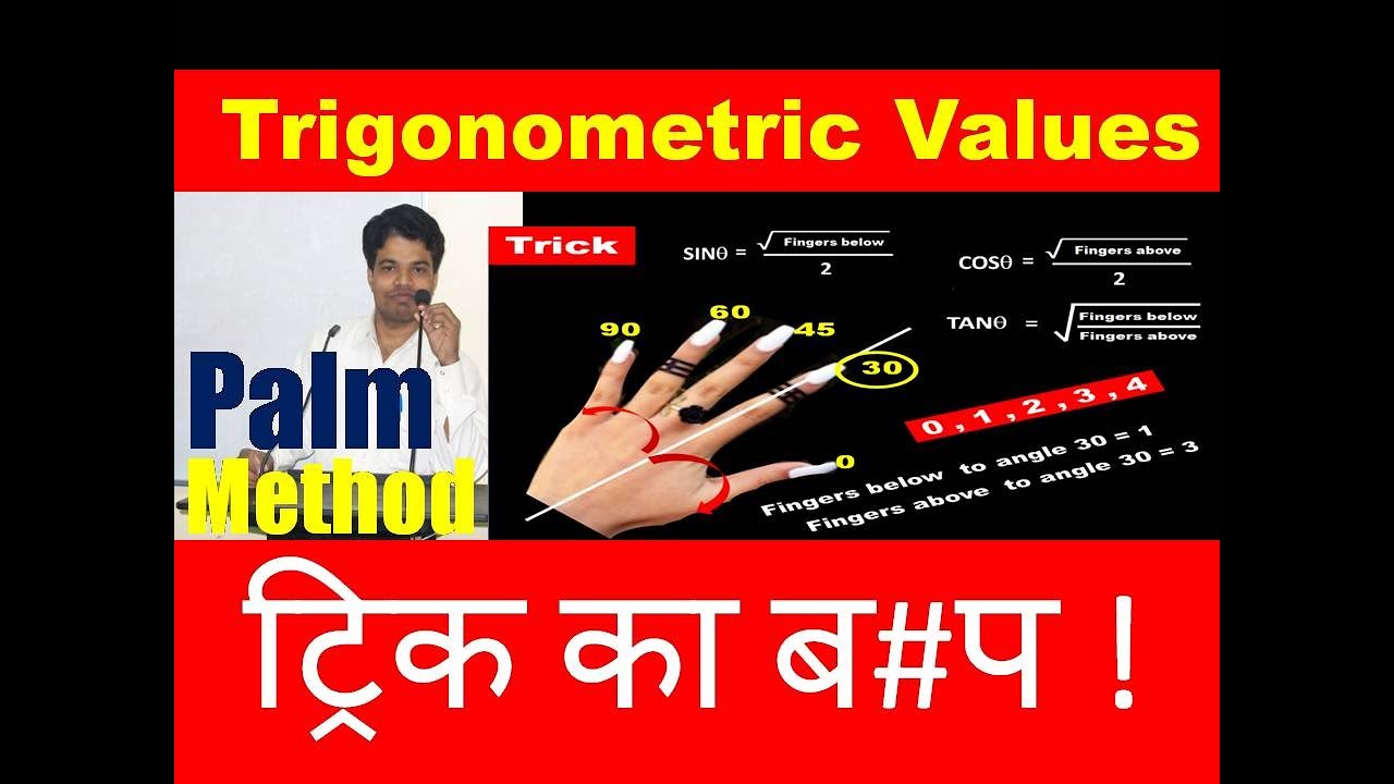 Best Trick to remember Trigonometry Values- using Hand Trick, Palm ...