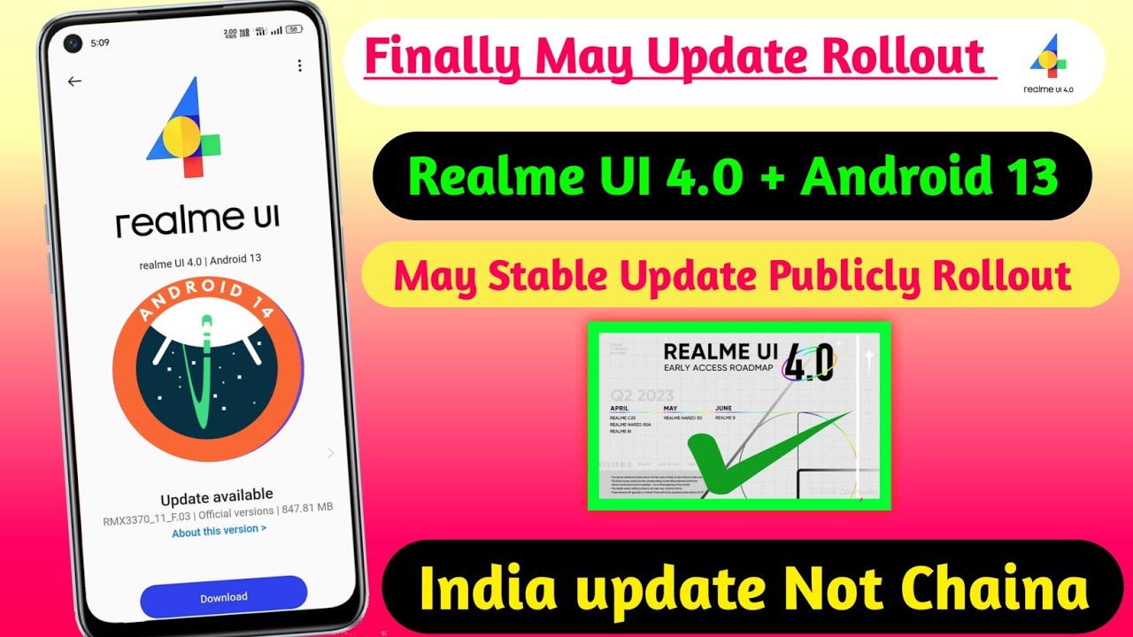 Realme May New Stable & Beta Software Update//Realme UI 4.0 android 13 ...