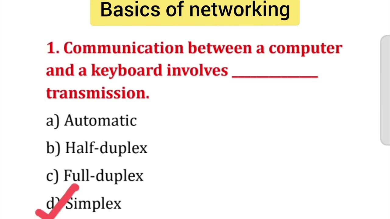 mcq on networking basics | basics of networking mcqs - YouTube