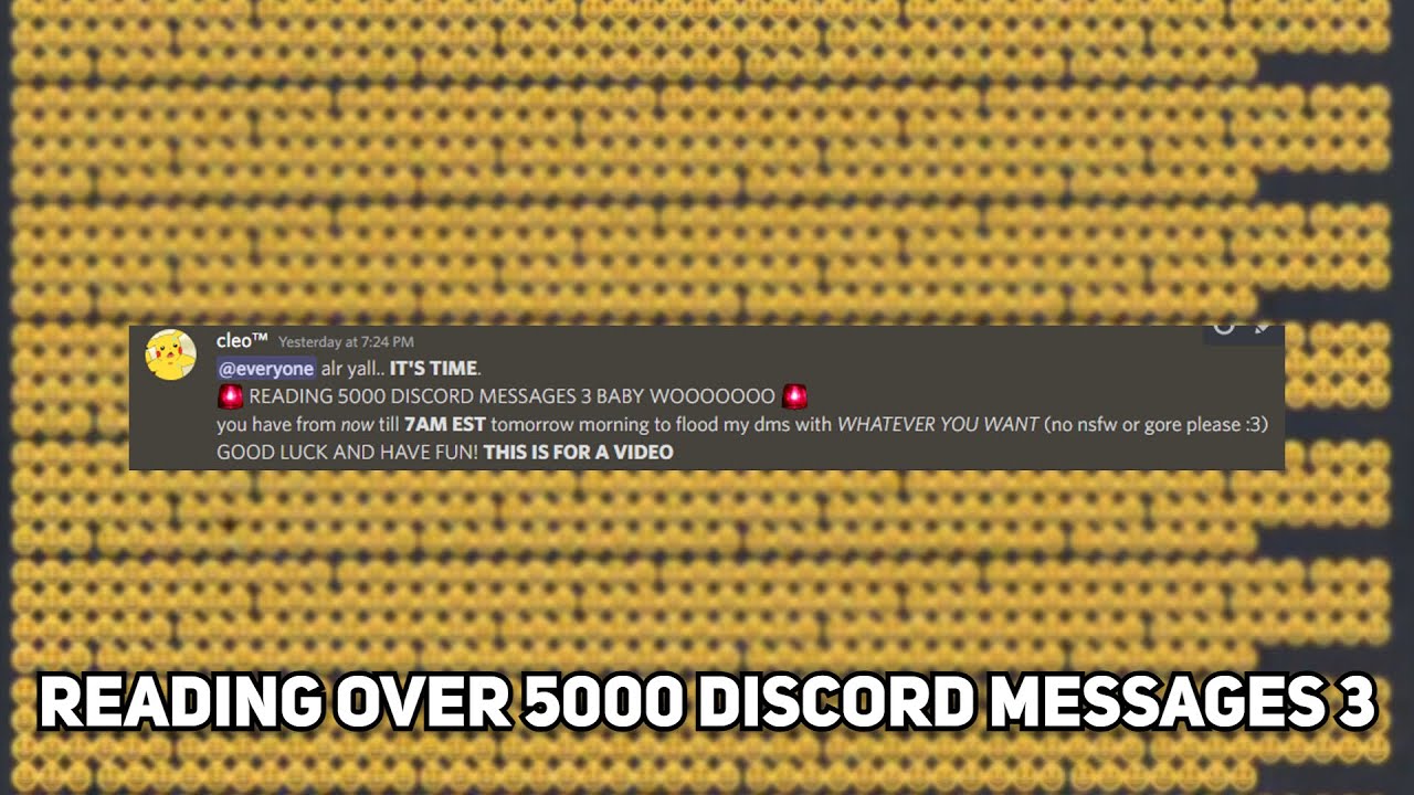 reading over 5000 Discord DMs 3 - YouTube