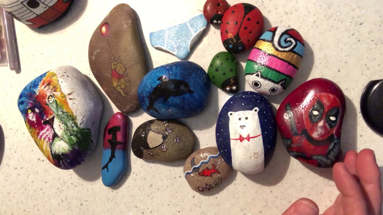 How to paint rocks - this is specifically for the Stone Trail in Eglish ...