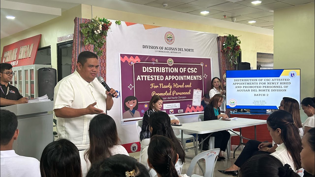 Distribution of CSC attested appointment Agusan Del Norte Division ...