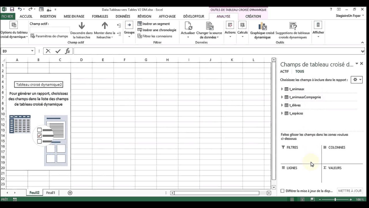 Excel Tcd Multi tables et relations (niveau avancé) - YouTube