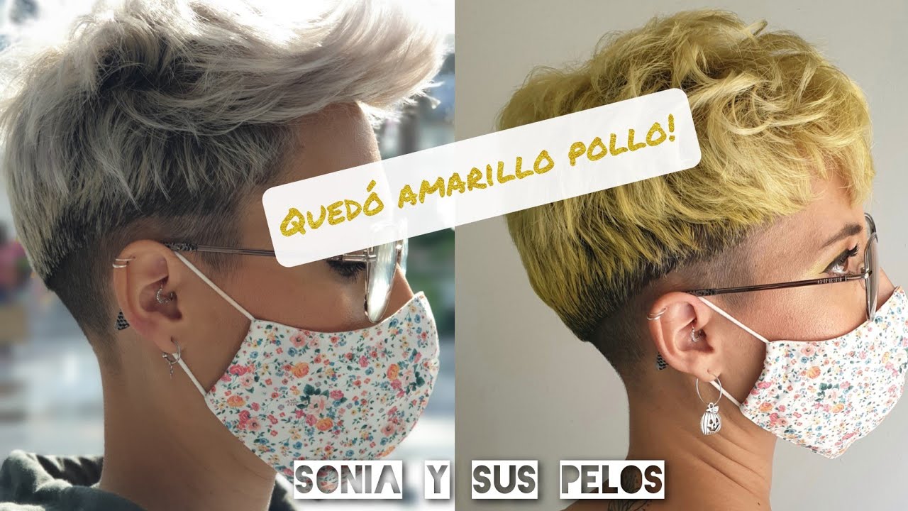 Mi PELO QUEDO AMARILLO POLLO!! #PIXIEHAIR #YELLOWHAIR #CUTHAIR - YouTube