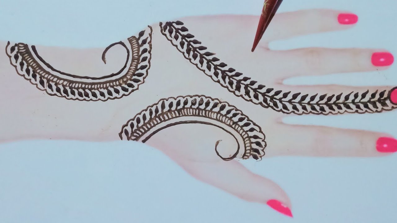 Back side mehendi design 🥰 beautiful mehendi design 🥰 simple mehendi ...