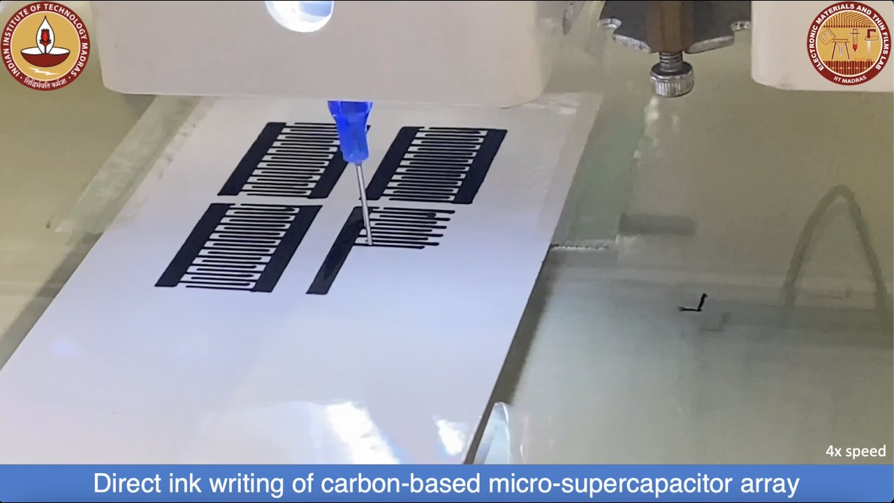 Direct Ink Writing of Micro Supercapacitor Array - YouTube