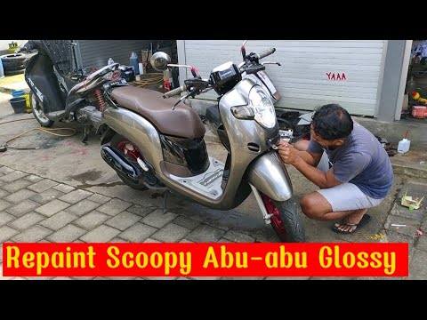 Repaint New Scoopy abu2 glossy #restoration #repaint - YouTube