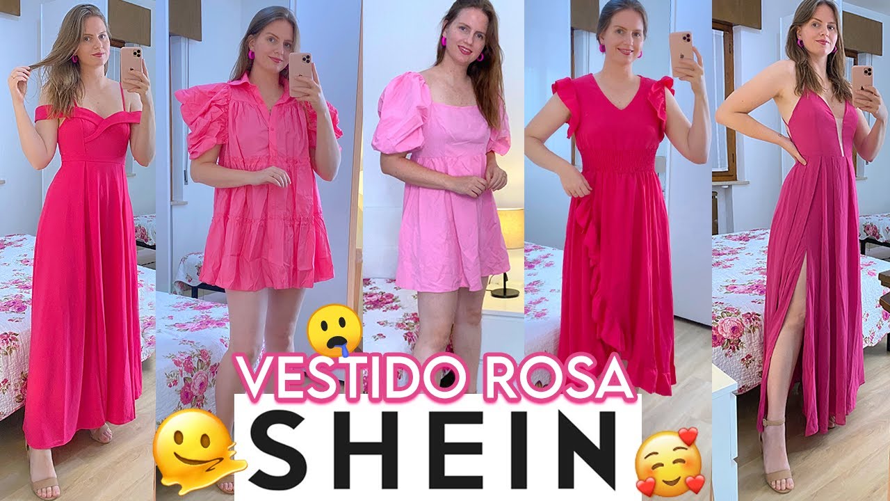COMPREI OS VESTIDOS ROSAS MAIS FAMOSOS DA SHEIN - YouTube
