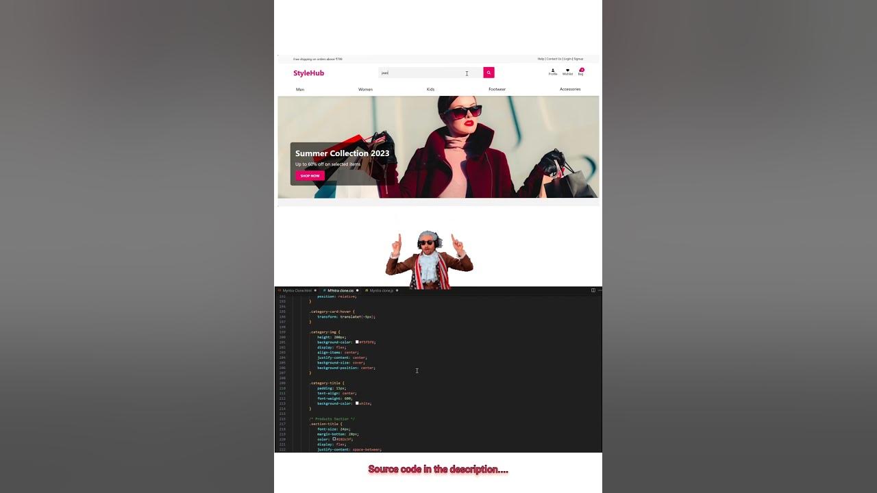 Myntra Clone | Myntra Clone using HTML, CSS & JavaScript - YouTube