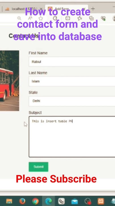 Create Contact form using PHP and MySQL - YouTube