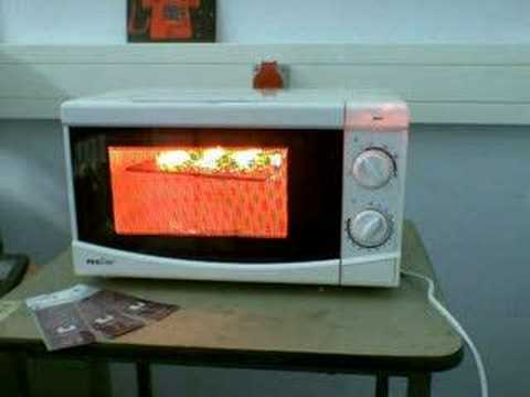 Matrix of Neon lamps in the microwave 3. Standing Wave. - YouTube