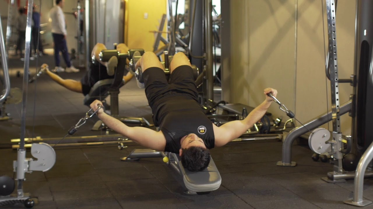Decline Cable Fly - YouTube