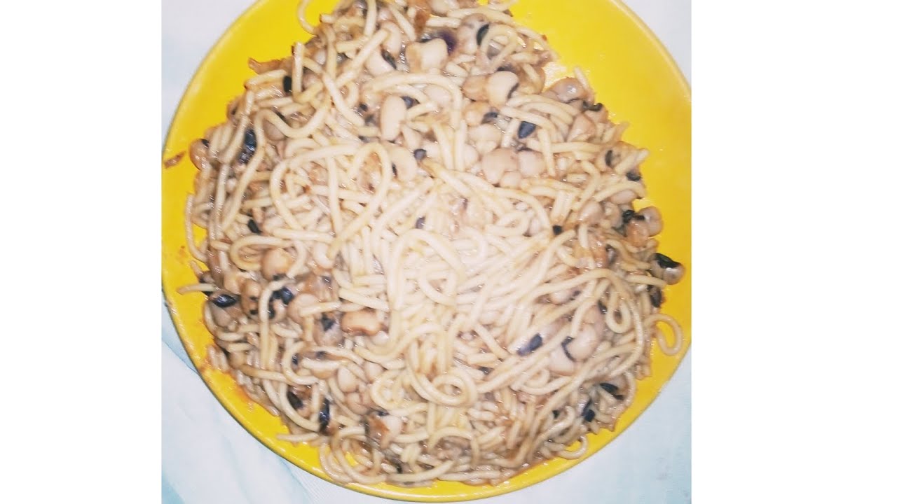 How to cook beans and spaghetti//How to parboil beans// lunch idea ...