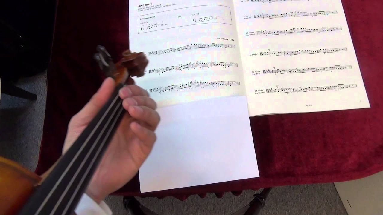 ABRSM Viola Grade 6 scales and arpeggios - C# minor harmonic scale ...