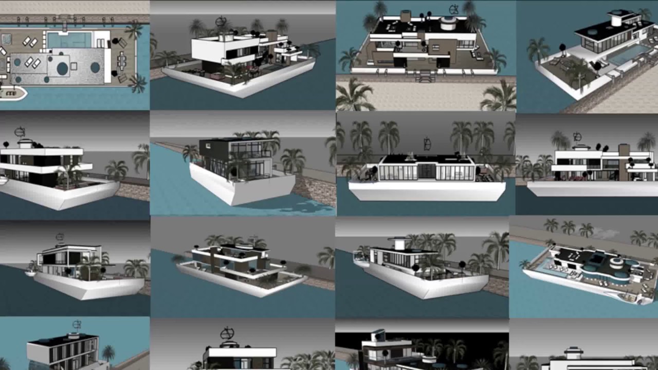 Modern houseboat builders in UAE UNITED ARAB EMIRATES Dubai building ...