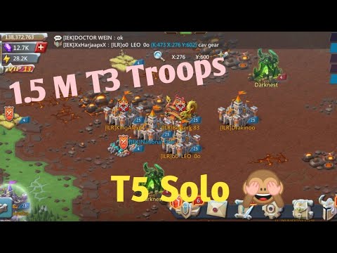 Lords Mobile 1.5M T3 Troops Vs T4/T5 Solp Hits | Lords Mobile Solo ...
