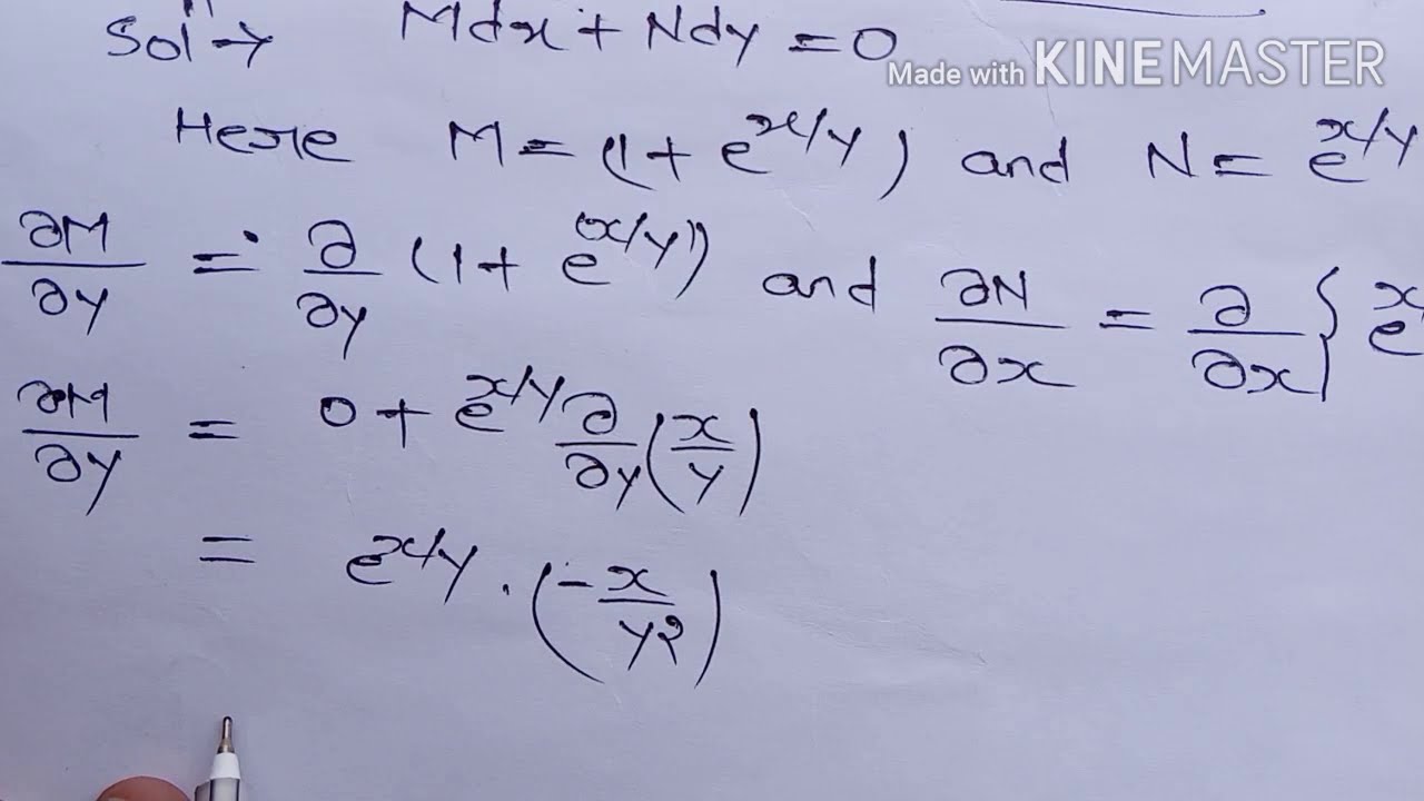 |Differential Equations Of First Order & First Degree Solve By Exact Differential Equation ...