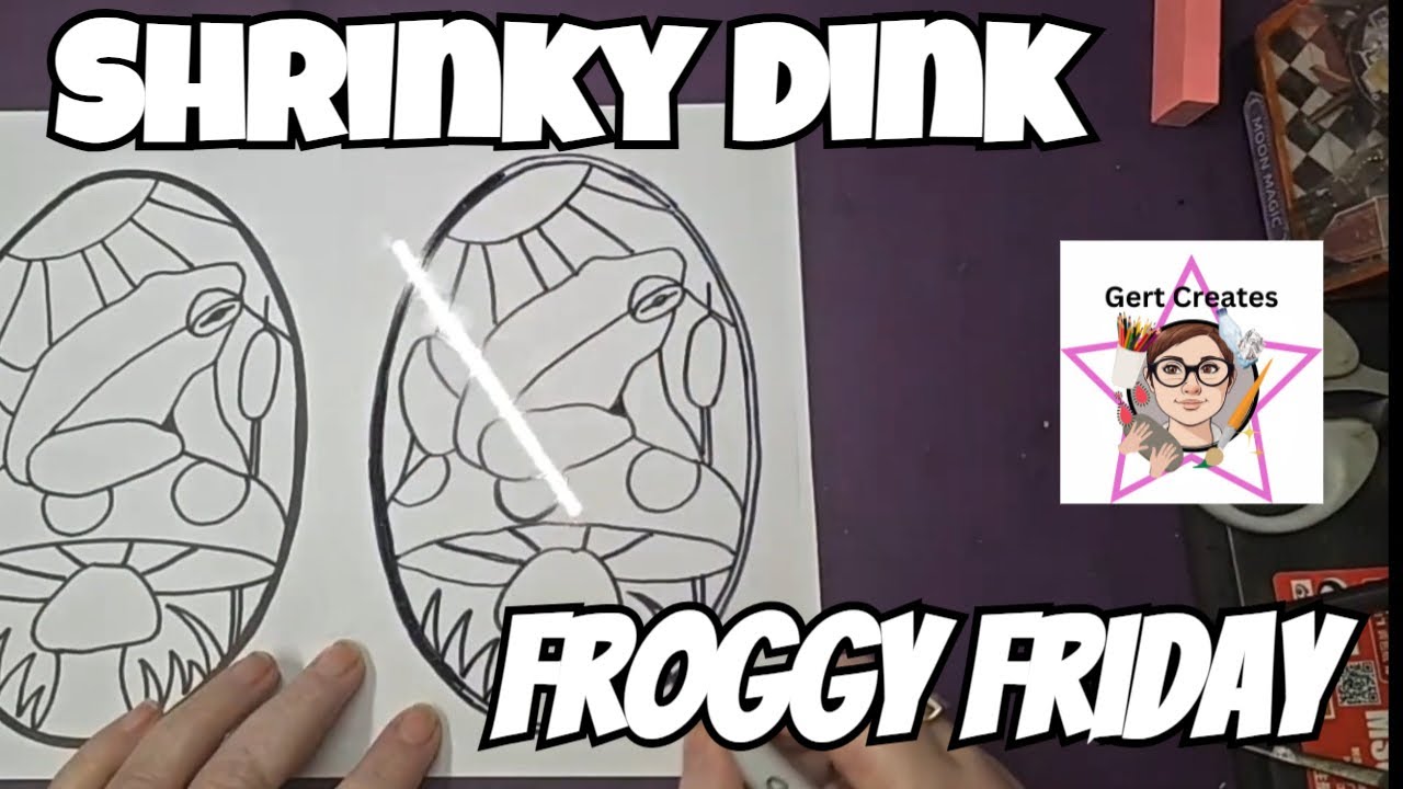 Shrinky dink froggy stained glass window, does it work? - YouTube