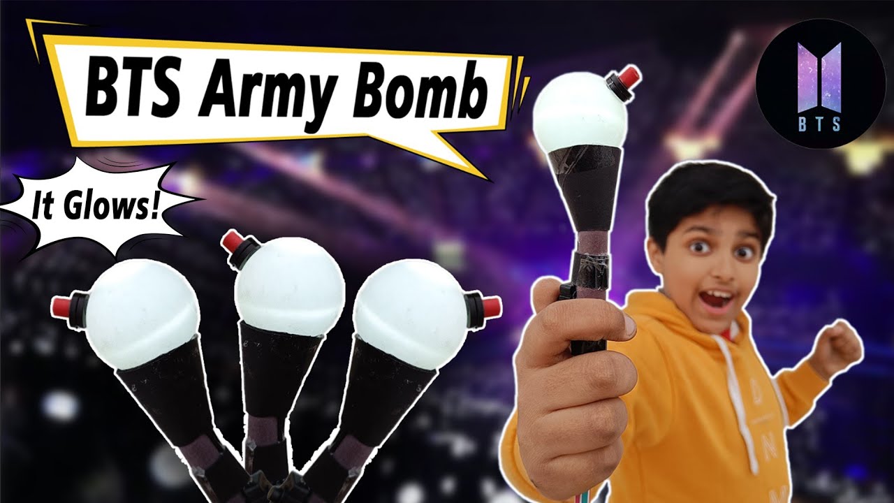 How to Make BTS Army Bomb Light Stick that GLOWS!! Easy Paper Army Bomb ...