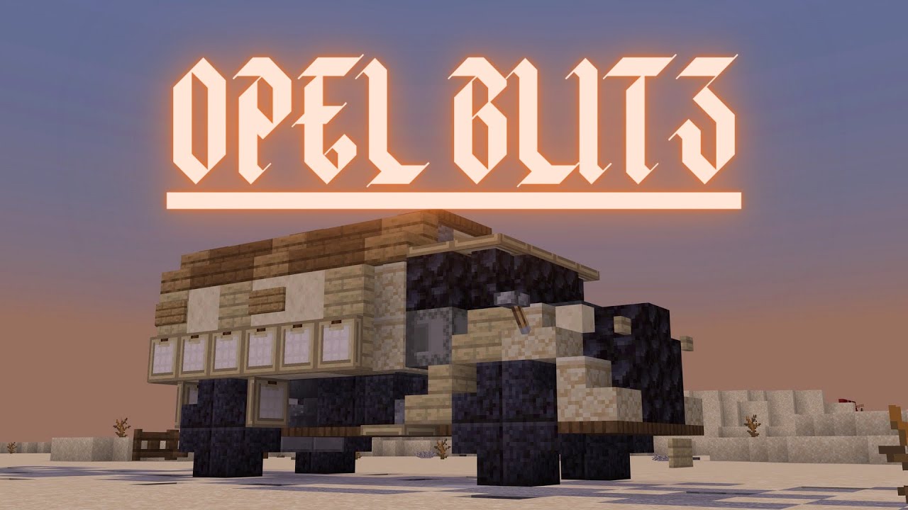 Minecraft: How to build a Truck in Minecraft (Opel Blitz) Minecraft ...