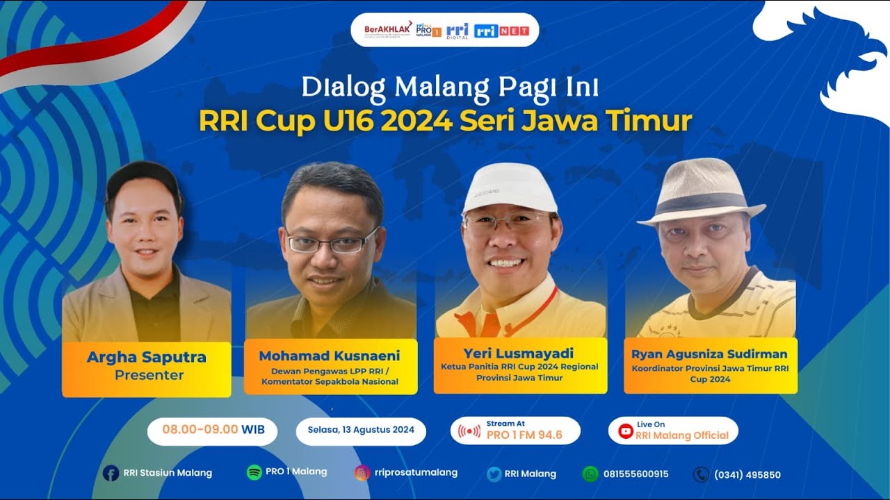 Dialog Malang : RRI Cup U16 2024 Seri Jawa Timur - YouTube