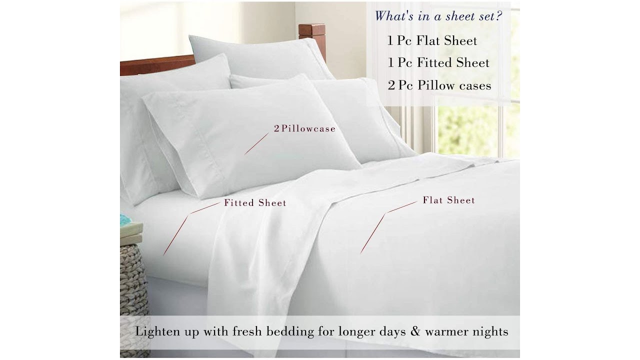 Mayfair Linen 100% Egyptian Cotton Sheets White Queen Sheets Set 2022 ...
