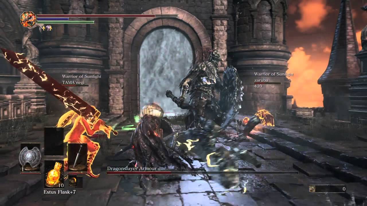 Dark Souls 3 Dragonslayer Armour Boss Fight Youtube