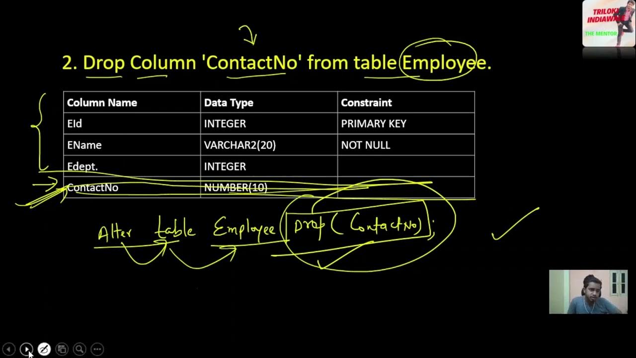 Alter Table In Sql How To Alter Table In Sql Table Alter In Sql Part 2 Triloki Indiawale