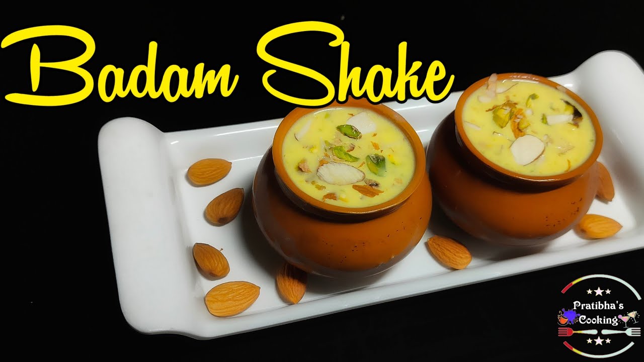 Badam MilkShake| बादाम मिल्कशेक| Badam Milk recipe| Almond Milk | Badam ...