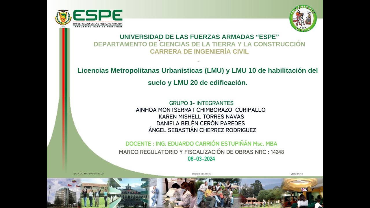 Licencias Metropolitanas Urbanísticas, LMU 10 de habilitación del suelo ...